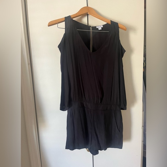 Splendid | Pants & Jumpsuits | Black Splendid Romper With Cut Out ...